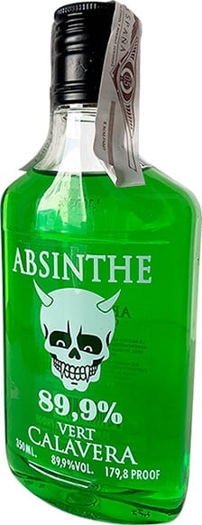 Comprar Petacas Absenta Calavera Verde 89.9% 35 CL | LICOREA 😉