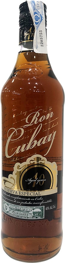 Ron Cubay Especial Reserva 10 Años (Cuba) precio