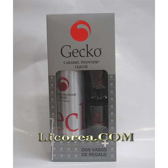 Vodka Caramelo Gecko + 2 Chupitos – Vodka | Licorea