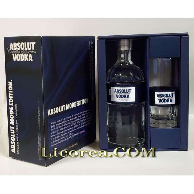 Vodka Absolut Mode Estuche con Vaso (Suecia) precio