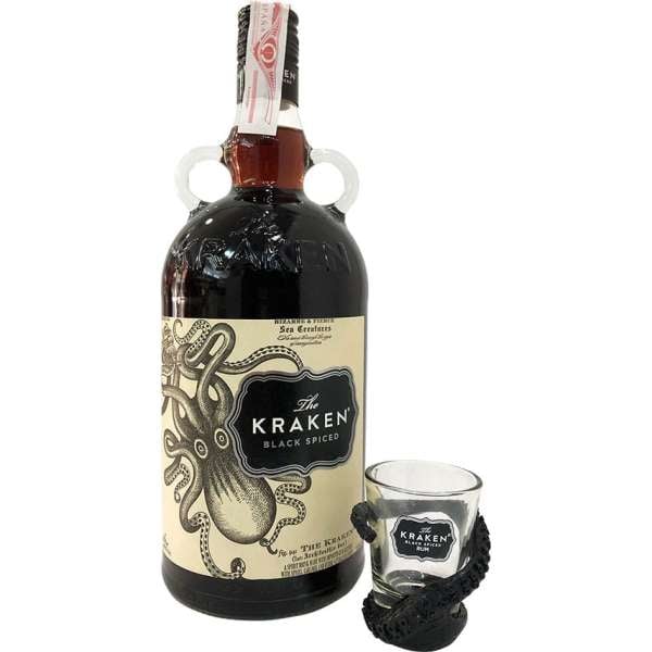 Purchase Kraken Black Spiced 1 Liter + Glass Rum Online - Low Prices