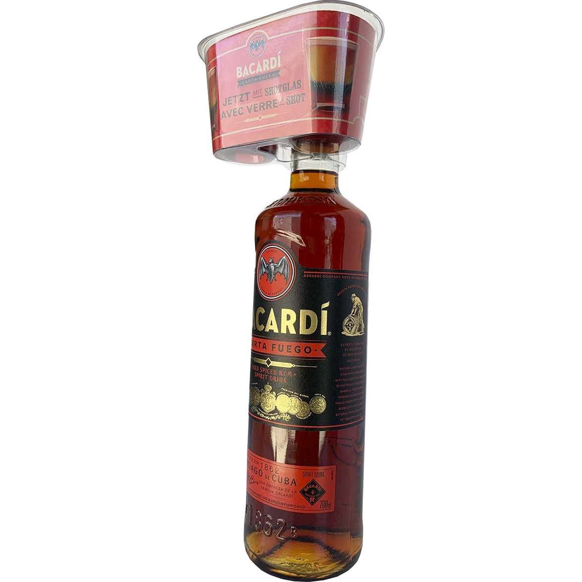 Rum Bacardi Carta Fuego + 2 bicchieri da shot Prezzo