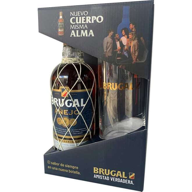 Brugal Anejo + Glass (Dominican Republic) Rum | LICOREA