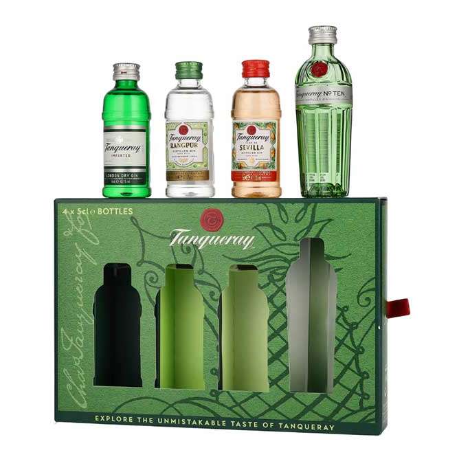 Miniaturas - Estuches/Colecciones Tanqueray Gin Collection 4 x 5 CL precio