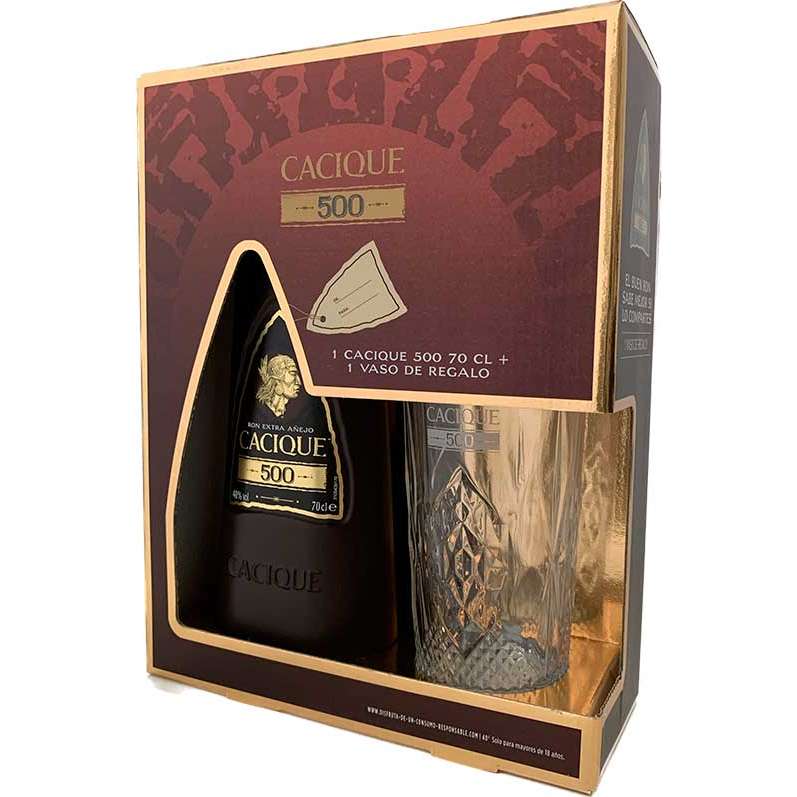 Comprar Ron Cacique 500 + Vaso (Venezuela) Online : Licorea