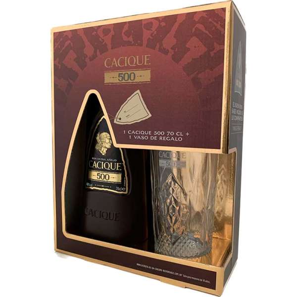 Comprar Ron Cacique 500 + Vaso (Venezuela) Online - Envío Gratis