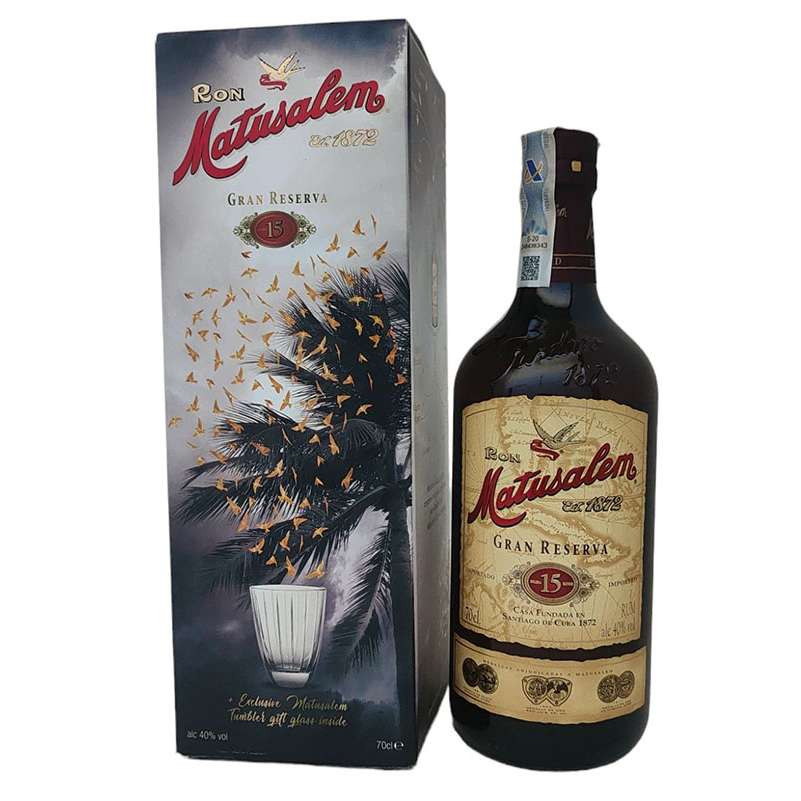Matusalem Gran Reserva 15 Años + Vaso (Republica Dominicana) – Ron ...