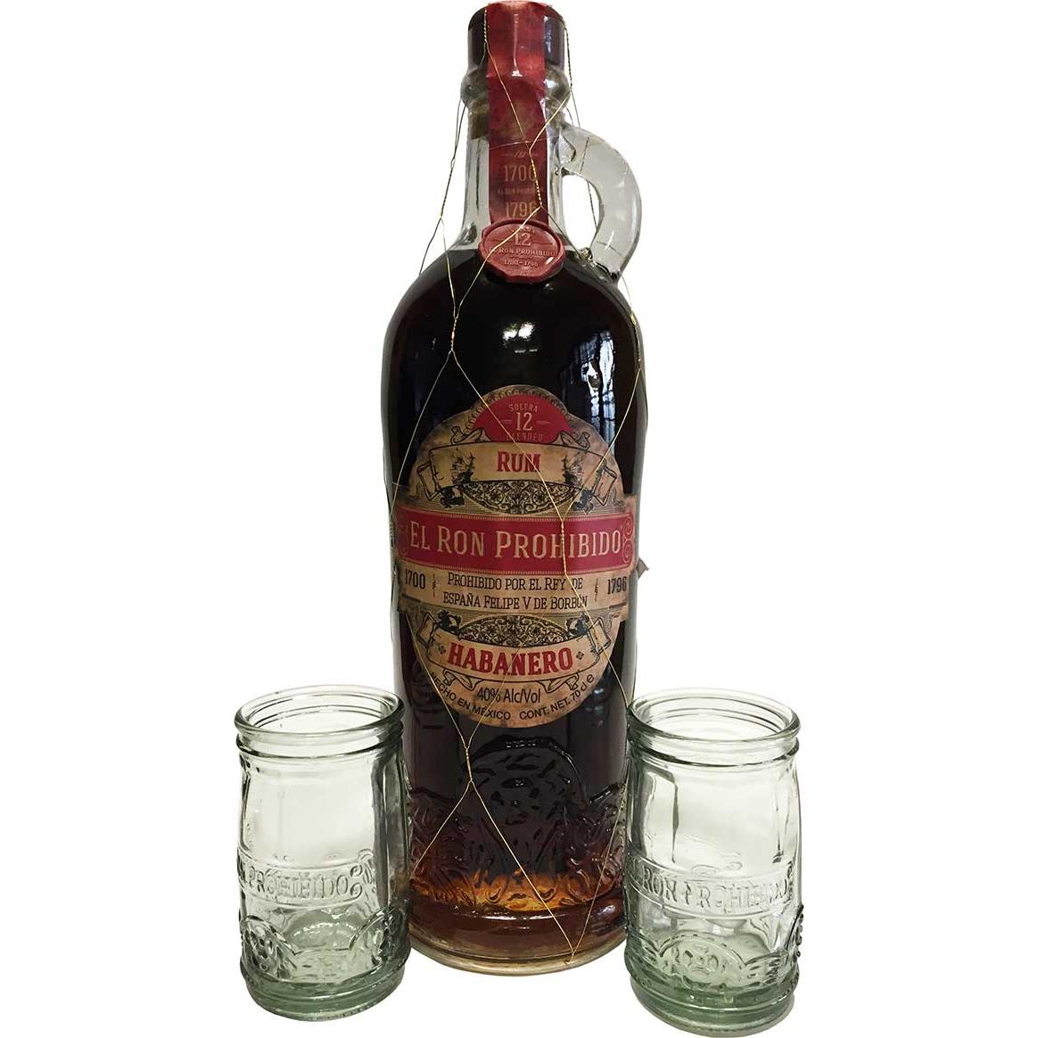 El Ron Prohibido + 2 Vasos (Mexico) Comprar Ron online Licorea