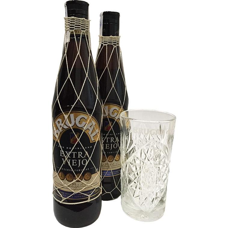 Brugal Extra Viejo 2 Botellas + Vaso (República Dominicana) Ron | LICOREA