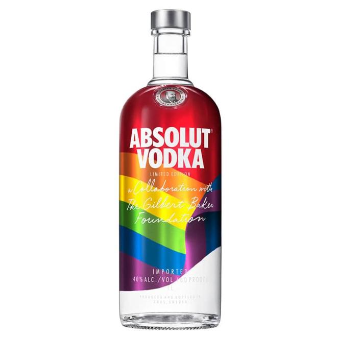 Vodka Absolut Rainbow 2021 Gilbert Baker Foundation 1 Litro (Suecia ...